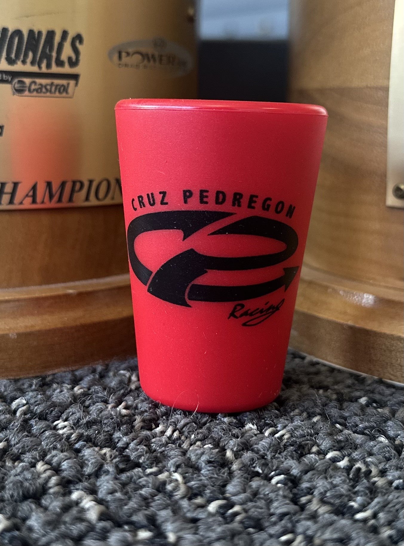 Silicone Cruz Pedregon Racing Red Shot Glass – Cruz Pedregon Merchandise